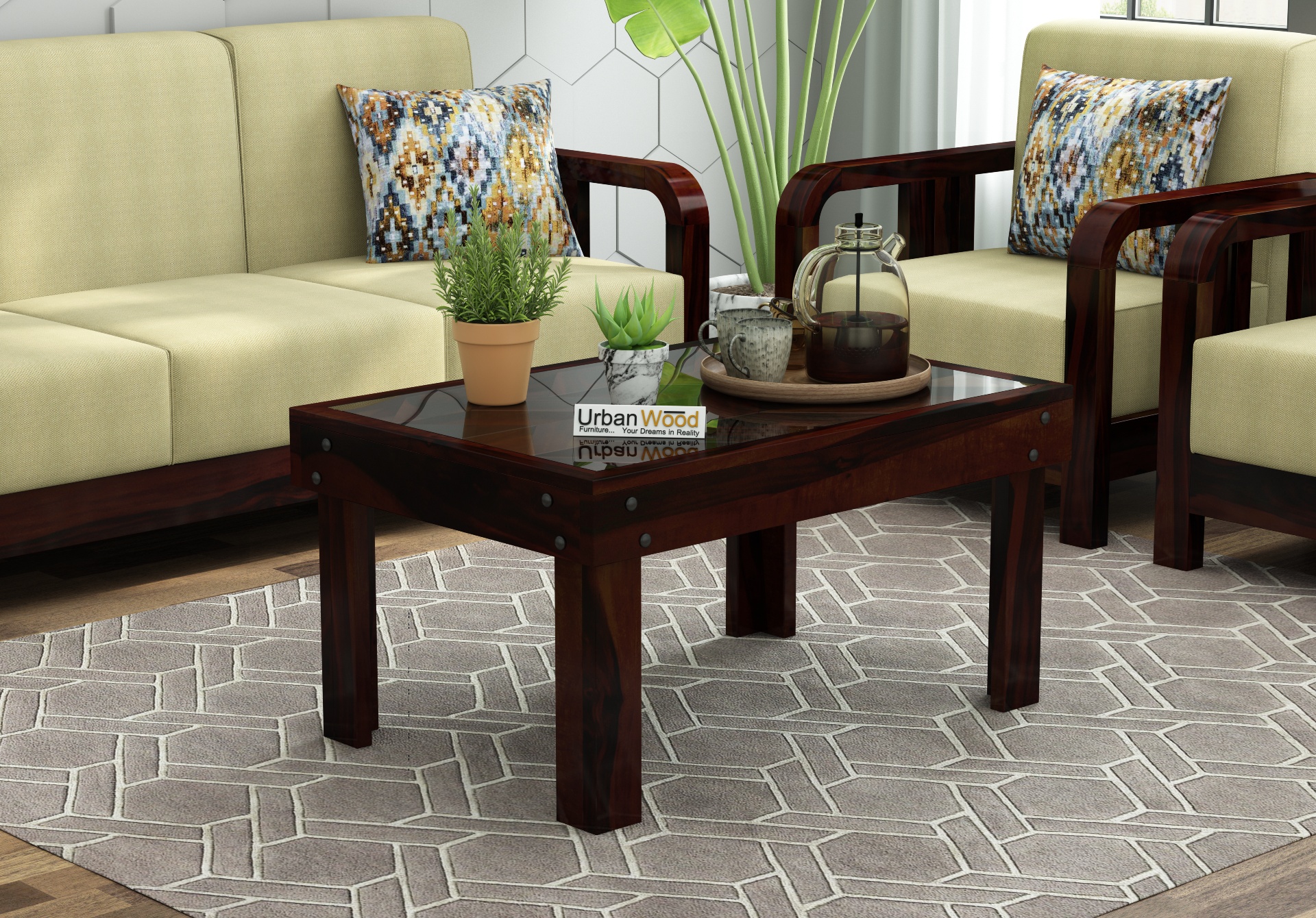 Buy Trace Coffee Table ( Walnut Finish ) Online in India | UrbanWood